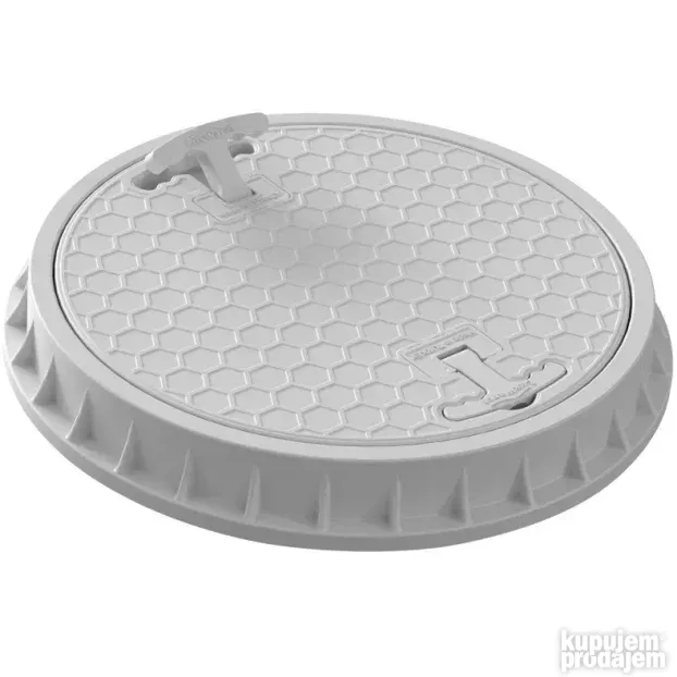 Poklopac za šaht PVC - okrugli sivi 500mm - KupujemProdajem