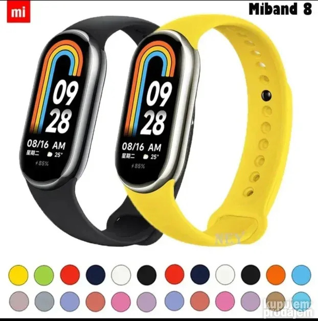 Zamenska silikonska narukvica za Xiaomi Mi Band 8/9/10 - KupujemProdajem