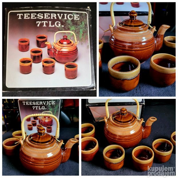 Keramicki cajnik sa soljicama za 6 osoba - KupujemProdajem