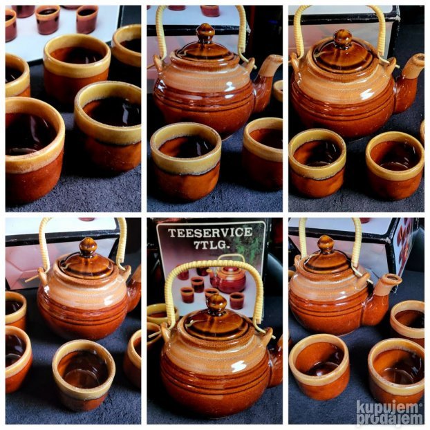 Keramicki cajnik sa soljicama za 6 osoba - KupujemProdajem