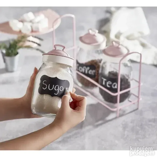 HANE Teglice za začine na stalku 4/1 Pink - KupujemProdajem