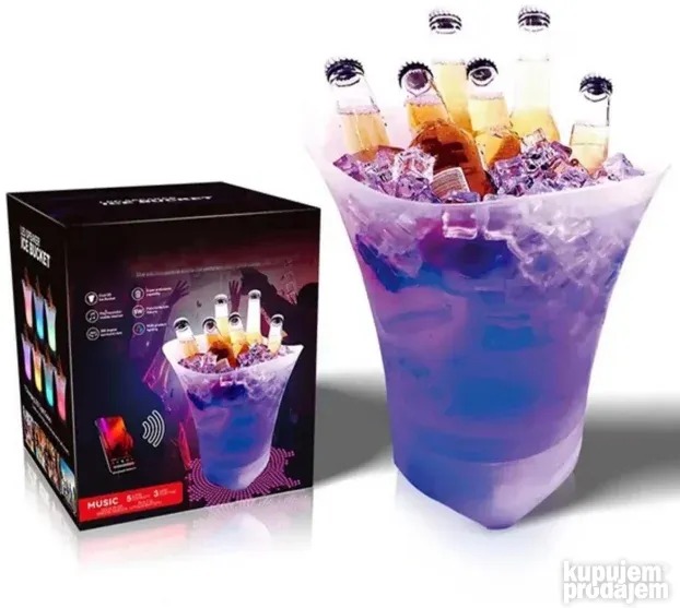 RGB Kibla za led, kibla za led, kofa za led sa zvucnikom - KupujemProdajem