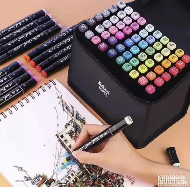 MARKERI ZA CRTANJE; Komplet Markera za bojenje flomasteri - KupujemProdajem