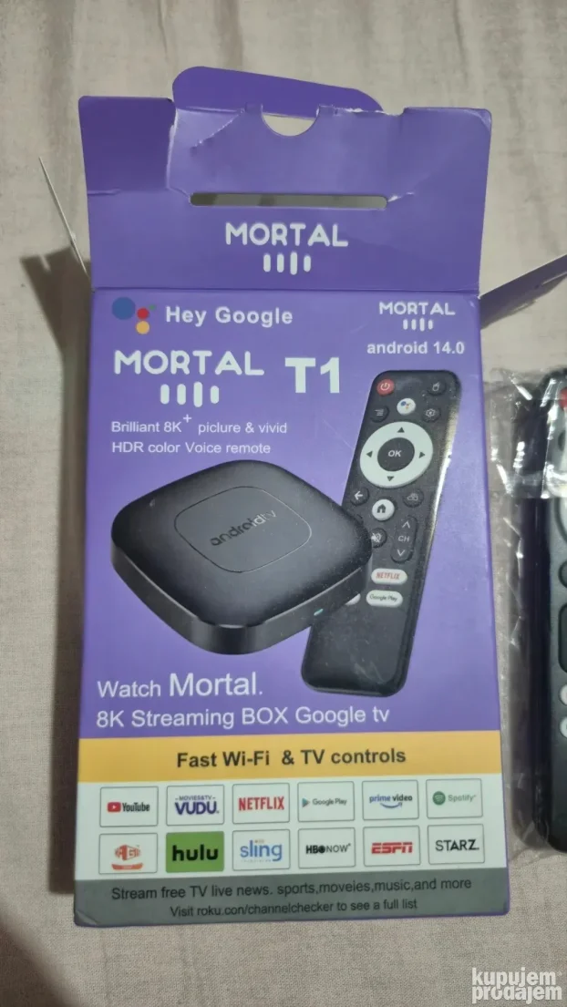 Tv Box Mortal T1 4k Ultra HD Android 14 5G 2G/16G - KupujemProdajem