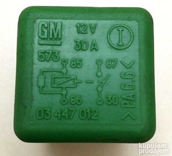 Opel relej pumpe goriva zeleni GM 03447012 corsa astra - KupujemProdajem