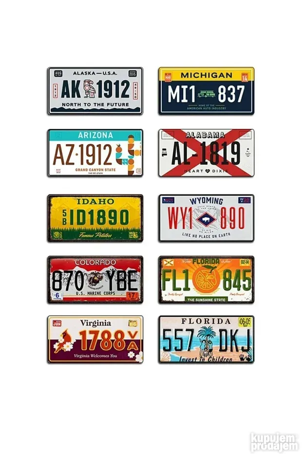 Ukrasne tablice AMERIKA 20 komada - KupujemProdajem