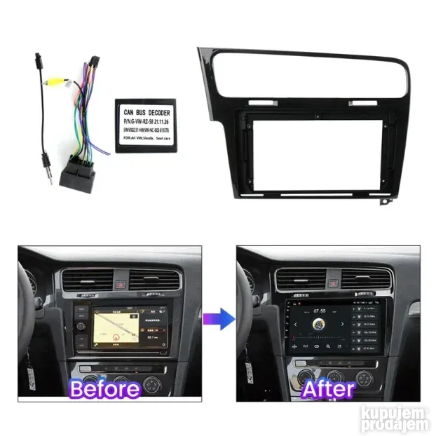 Blenda za Multimediju VW Volkswagen Golf 7 10.1INCH - KupujemProdajem