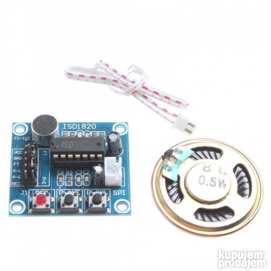 ISD1820 modul za snimanje i reprodukciju zvuka sa zvucnikom ...