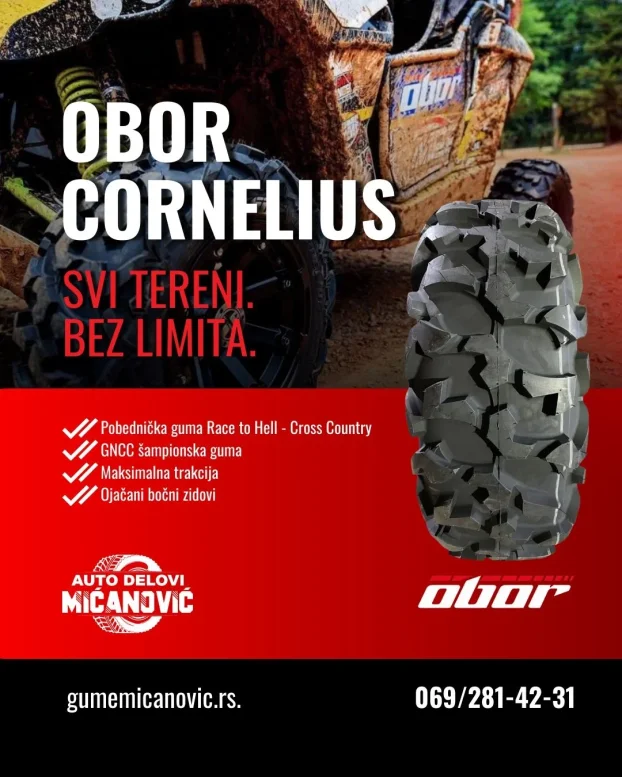 25x8-12, 25x10-12 gume za ATV kvad Obor Cornelius - KupujemProdajem