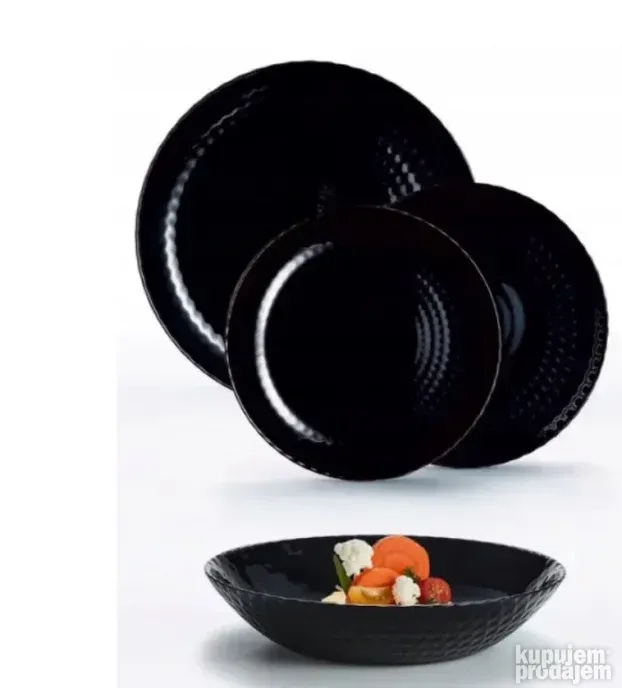 Set tanjira Luminarc pampile crni 18/1 - KupujemProdajem