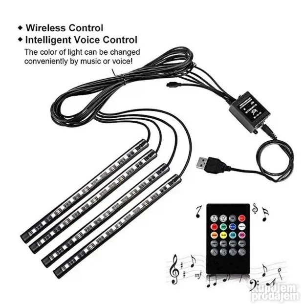 LED RGB traka za automobil POVOLJNO led rgb traka za auto - KupujemProdajem