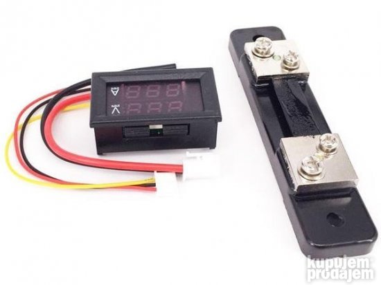 LED Voltmetar - Ampermetar 0-100V, 0-50A - KupujemProdajem