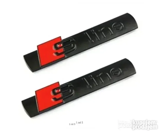 Natpis S line MAT CRNA pločica znak bedz za prednje blatobra ...