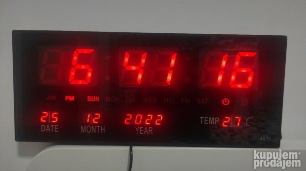 Sat Digitalni sat veliki datum temperatura dan vreme - KupujemProdajem