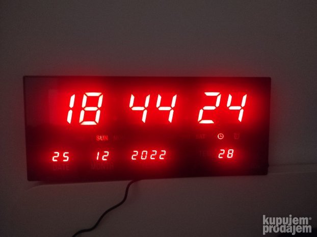 Sat Digitalni sat veliki datum temperatura dan vreme - KupujemProdajem