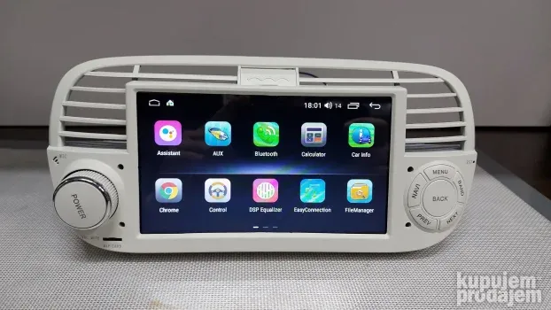 Fiat 500 fico 500 multimedia android navigacija bela 7" - KupujemProdajem