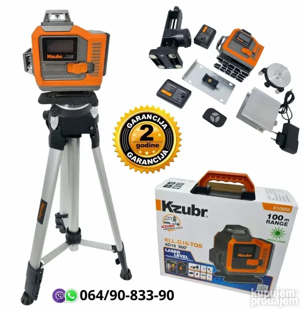 Laser za nivelaciju KZUBR 100m 360 stepeni 16 linija digital ...