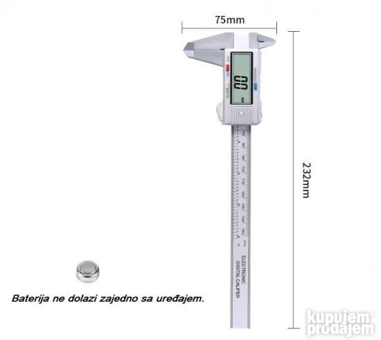 Subler Elektronski Digitalni Kljunasto Pomicno Merilo - KupujemProdajem