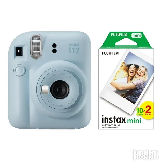 FUJIFILM instax mini 12 PASTEL BLUE + Film za 20 fotografija ...