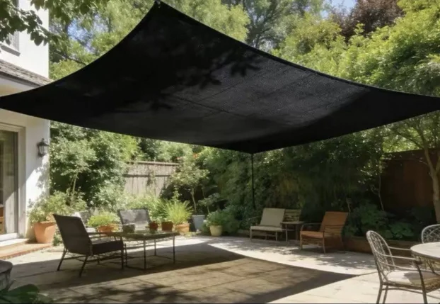 Tenda za dvorište – pravougaona, zaštita od sunca, HDPE mate ...