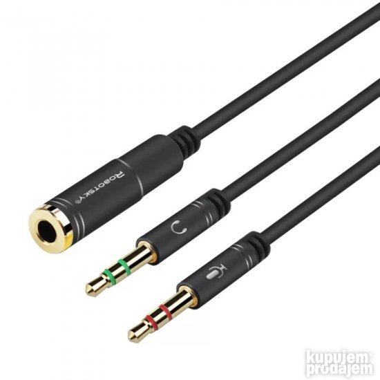 audio spliter za slusalice splitter Y 3.5mm adapter razdelni ...