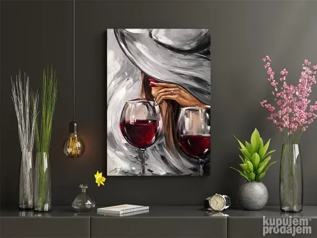 Reprodukcija - Two glass of Wine - Slika 70x50cm - KupujemProdajem