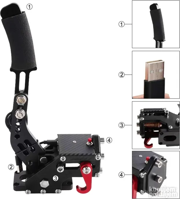 Bruce & Shark USB Handbrake rucna kocnica za PS4/PS5/PC - KupujemProdajem