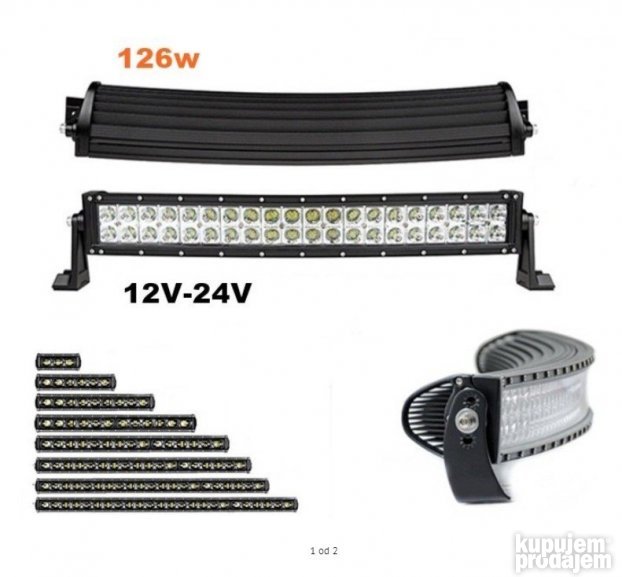 Led bar 55cm 22 inca 126W krivi - KupujemProdajem
