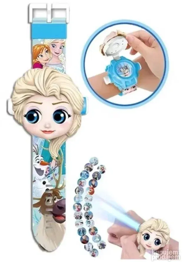 Sat Narukvica Sa Projektorom Za Decu Frozen Elsa (Poklon) - KupujemProdajem