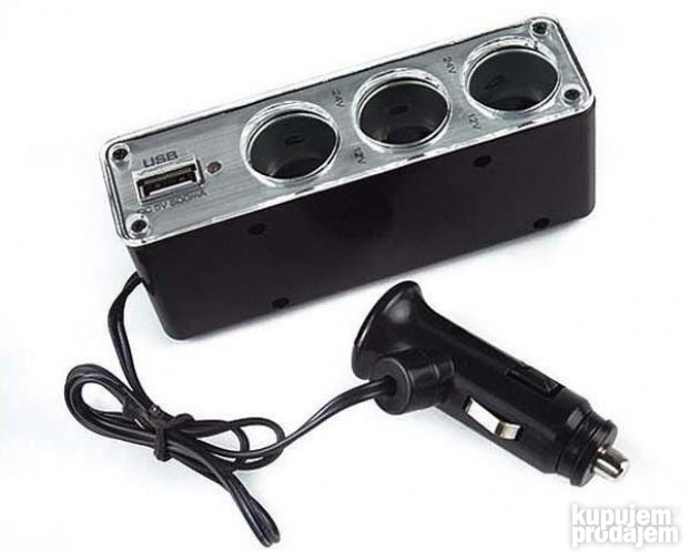 Hub razdelnik za automobil za upaljac sa USB-om - KupujemProdajem