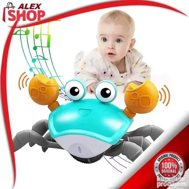 Šetajuća kraba sa muzikom LED svetlom i senzorom pokreta - KupujemProdajem