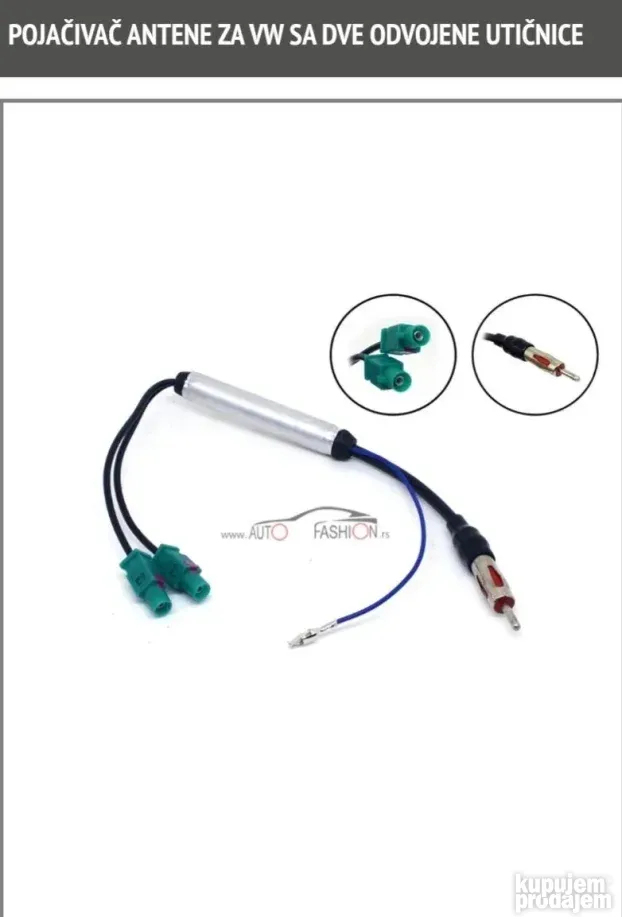 Pojačivač antene za VW sa dve odvojene utičnice - KupujemProdajem