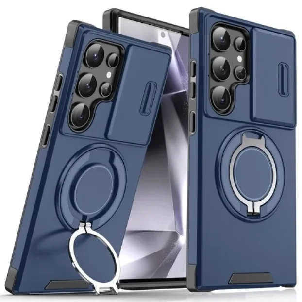 Maska CamShield Ring stand za Samsung Galaxy S24 Ultra plava ...