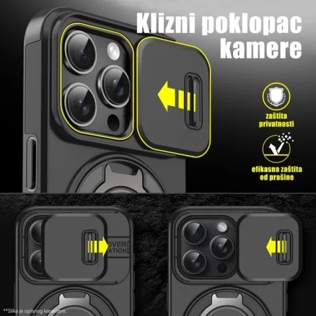 Maska CamShield Ring stand za Samsung Galaxy S24 Ultra plava ...
