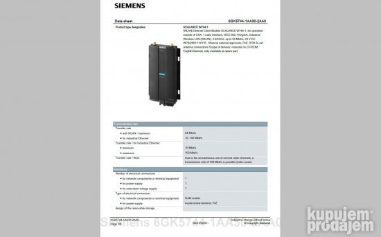 Siemens Simatic Scalance W 744-1 NET IWLAN Ethernet Client M ...