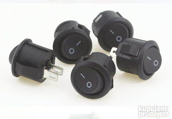 Dvopolni ugradni prekidaci crni NOVO - KupujemProdajem