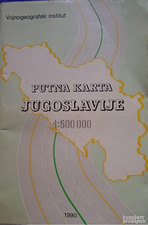 Putna karta Jugoslavije - KupujemProdajem