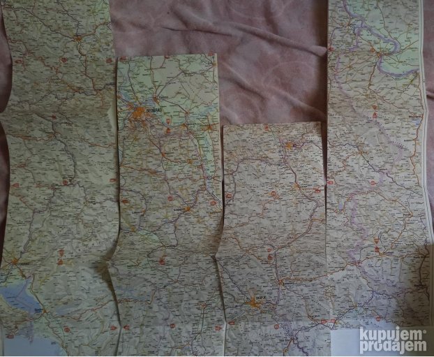 Putna karta Jugoslavije - KupujemProdajem