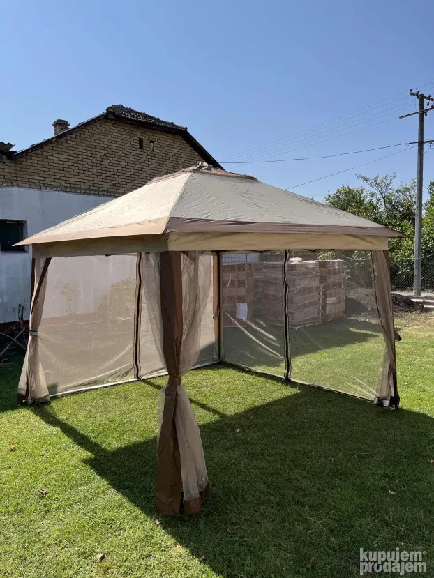 Paviljon - Tenda Letnjikovac za bastu dvoriste 3m NOVO - KupujemProdajem