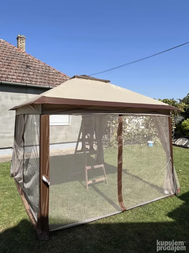 Paviljon - Tenda Letnjikovac za bastu dvoriste 3m NOVO - KupujemProdajem