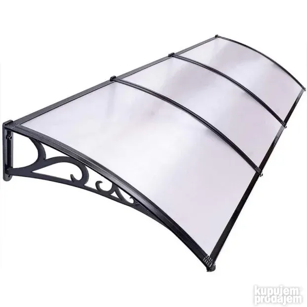 Nadstresnica crna providna 5mm leksan 300x100cm - KupujemProdajem