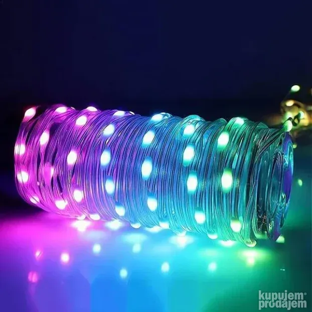 Led RGB novogodisnje lampice 10M - KupujemProdajem