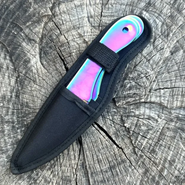 Set od 3 noža za bacanje - RAINBOW KNIVES, kameleon boja - KupujemProdajem