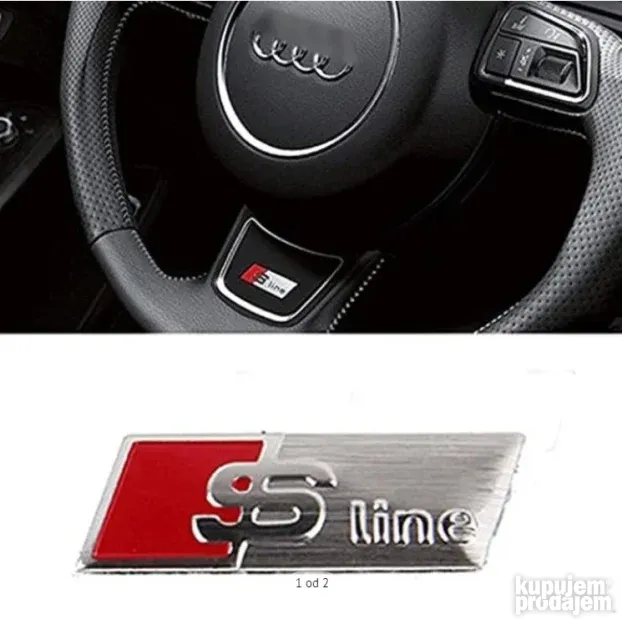 S line logo mat sivi za volan AUDI - KupujemProdajem