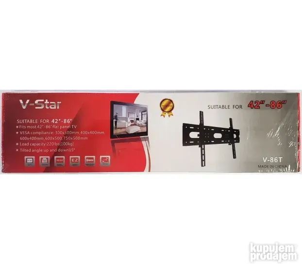 NOSAČ za TV 42"-86" DRŽAČ za Televizor POD UGLOM TVD-034 - KupujemProdajem