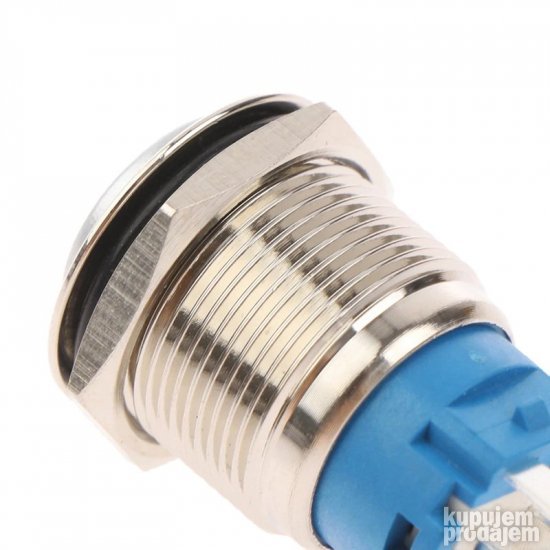 Metalno dugme prekidač taster sirene 19 mm 12V osvetljen - KupujemProdajem