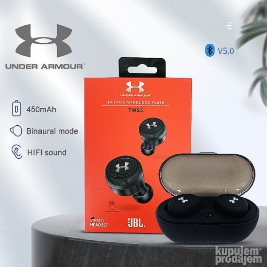 JBL Under Armour Bluetooth slusalice TWS5 - KupujemProdajem
