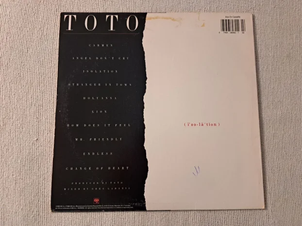 Toto - Isolation (USA press 1984) - KupujemProdajem