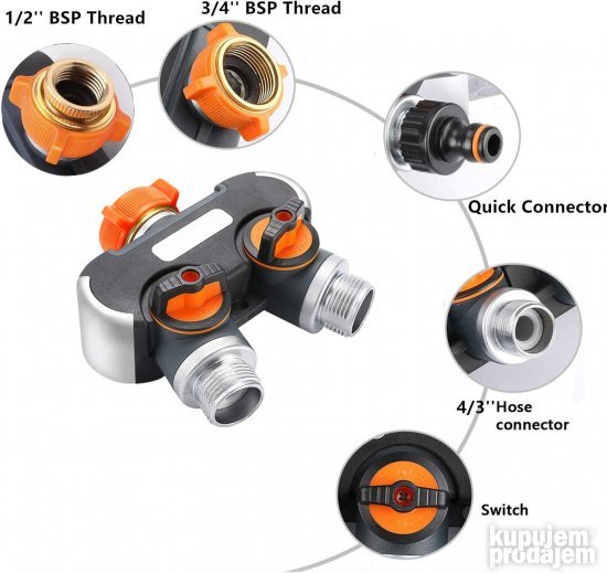 razdelnik s adapterom za slavinu za zalijevanje vrta - KupujemProdajem