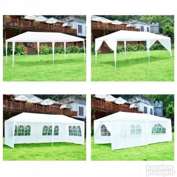 Baštenski paviljon 6x3m vodootporan šator za zabavu - KupujemProdajem